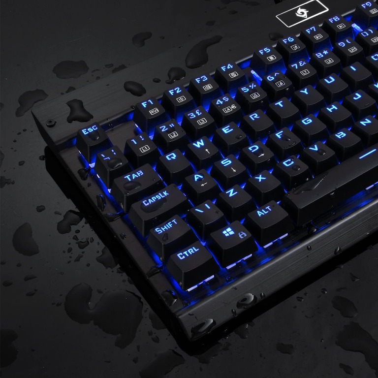 (Black Keyboard - UK-Layout) Eagletec KG010-UK Wired Keyboard USB ...