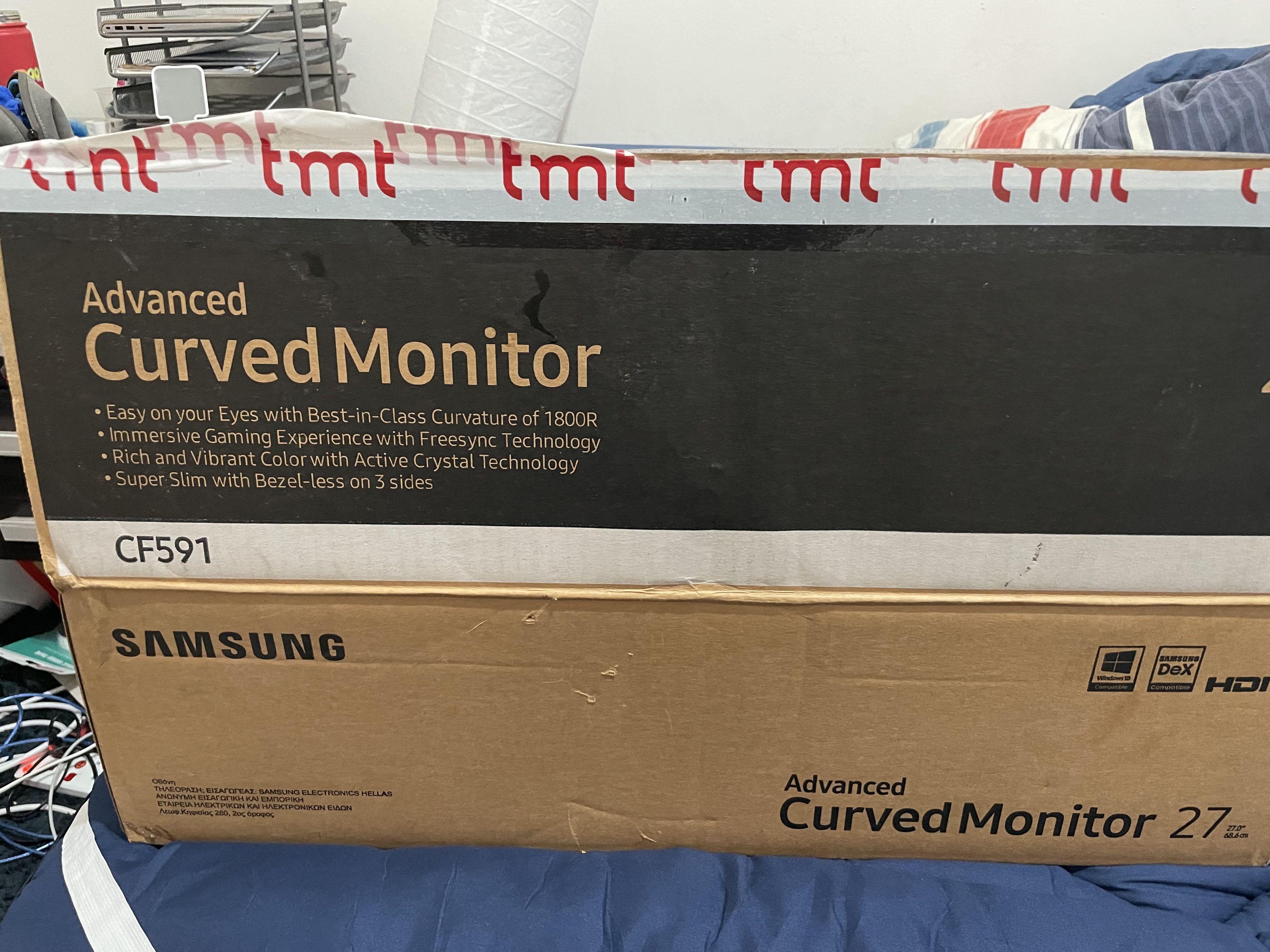 Broken Samsung 27 " Curved Monitor with box, Computers & Tech, Parts ...