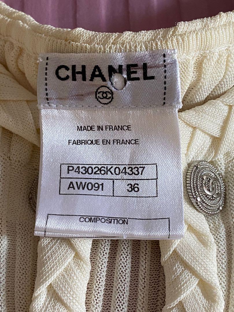 Chanel cream knit dress with braid trims , Women's Fashion, Dresses ...