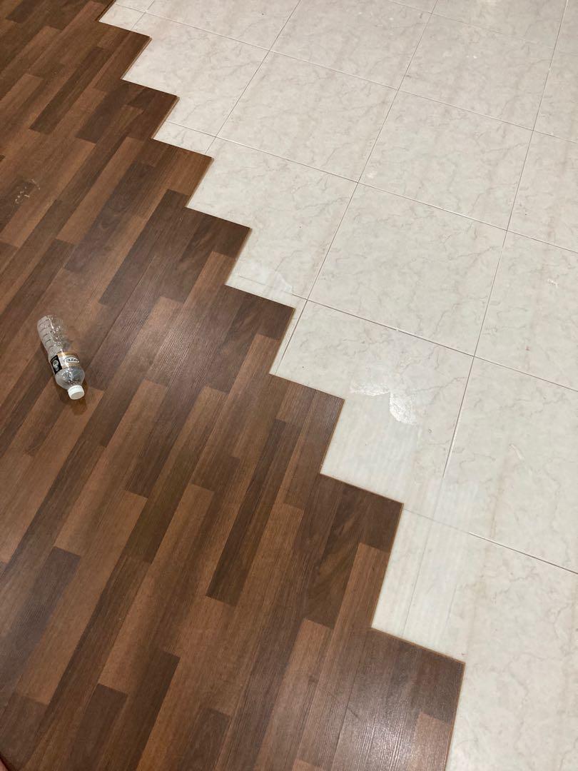 Compressed Wood Vinyl clip and interlocking system, Furniture & Home ...