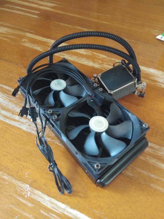 Cooler Master dual fan liquid CPU cooling system, Computers & Tech ...