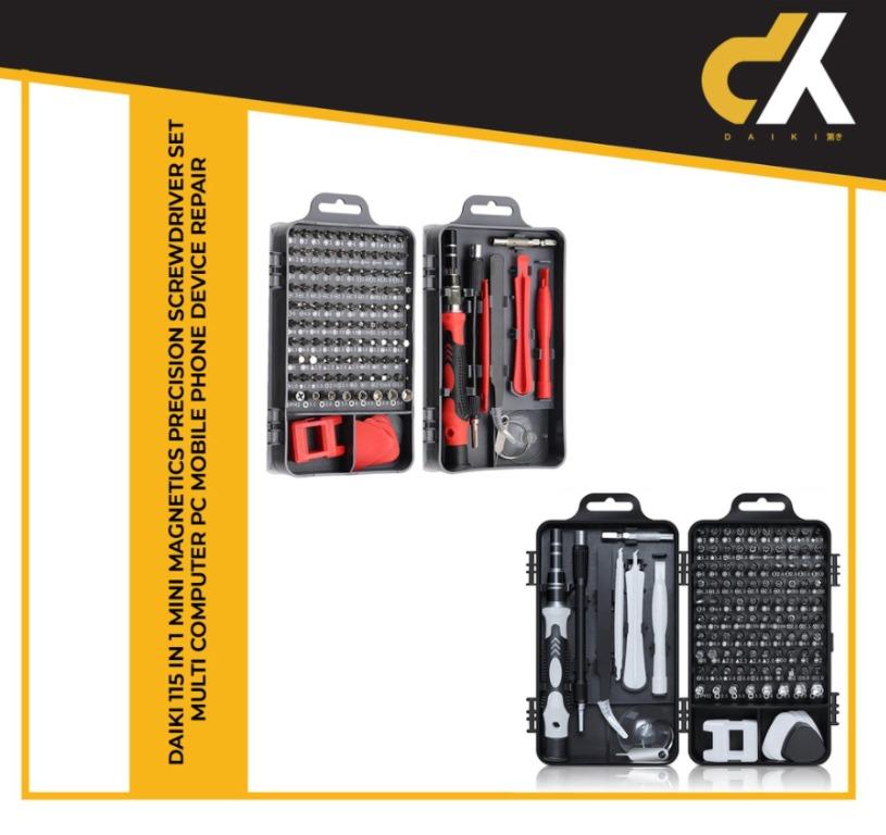 Daiki Precision Screwdriver 115 in 1 Mini Magnetics Set Multi Computer ...