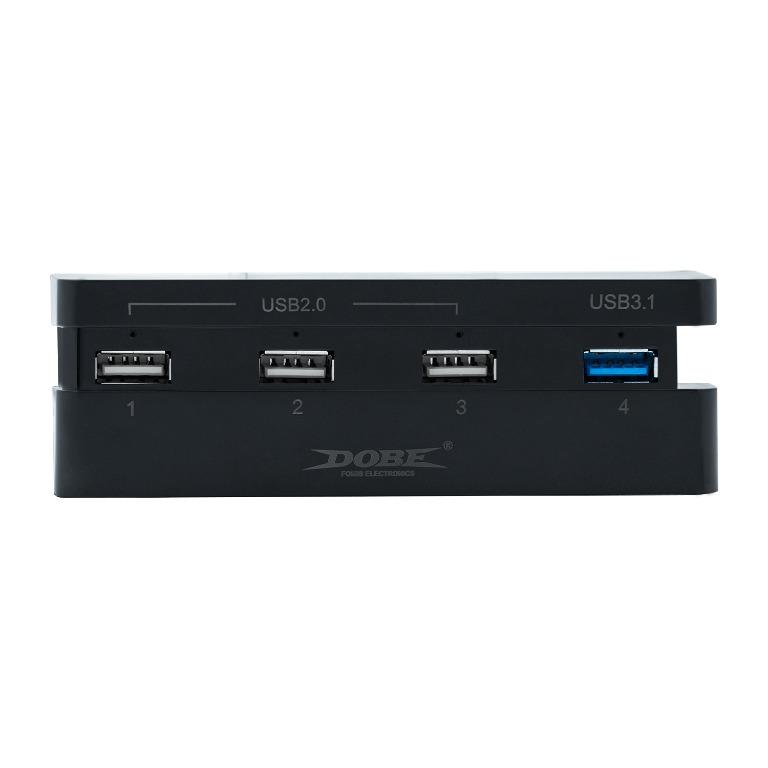 DOBE PS4 Slim適用 4端口USB Hub集線器 包括USB2.0 x 3 USB 3.1 x 1 即插即用 , 電子遊戲, 遊戲機 ...