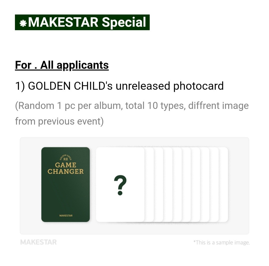 Golden Child Game Changer Makestar Photocard 2, Hobbies & Toys ...