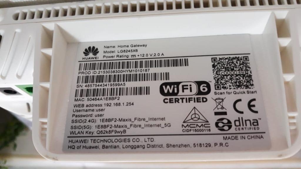 HUAWEI WIFI ROUTER LG8245X6, Computers & Tech, Parts & Accessories ...