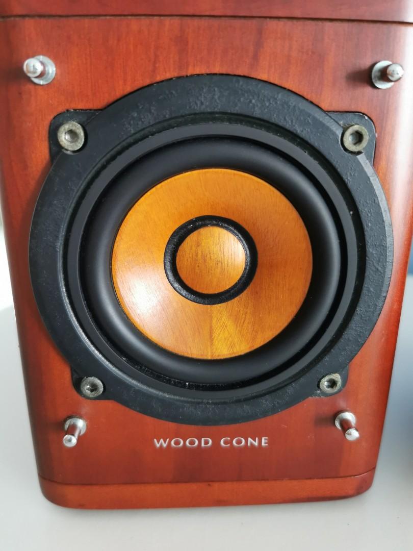 JVC SP-EXA1 Wood Cone Bookshelf Speakers, Audio, Soundbars, Speakers & Amplifiers on Carousell