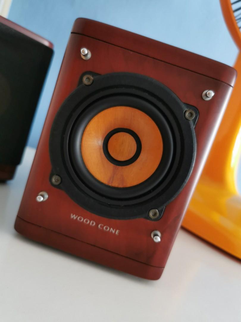 JVC SP-EXA1 Wood Cone Bookshelf Speakers, Audio, Soundbars, Speakers & Amplifiers on Carousell