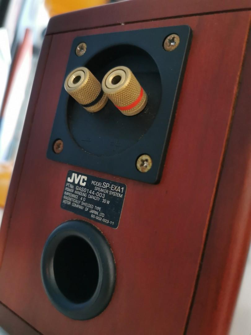 JVC SP-EXA1 Wood Cone Bookshelf Speakers, Audio, Soundbars, Speakers & Amplifiers on Carousell