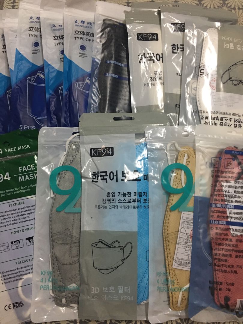 Kf94 mask 5pcs per pack, Health & Nutrition, Medical Supplies & Tools ...