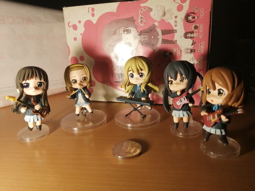 Authentic K-ON Anime Chibi Merch Set of 5, Hobbies & Toys, Memorabilia ...