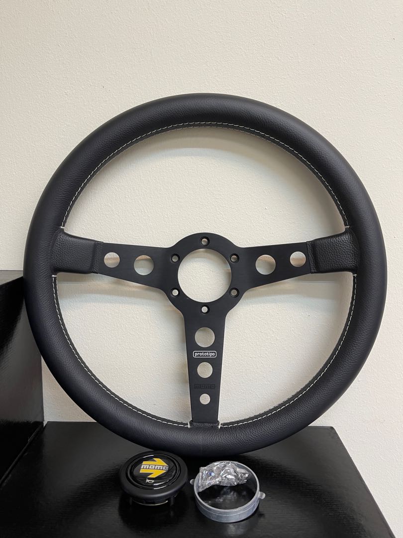 Momo Prototipo 350mm Steering Wheel, Car Accessories, Accessories on Carousell