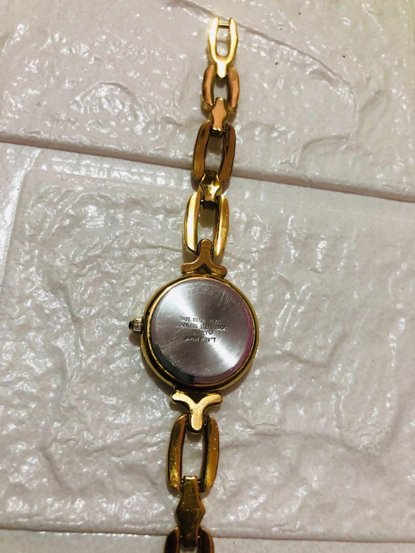Monet watch gold tone 2,800 only, Women's Fashion, Watches ...