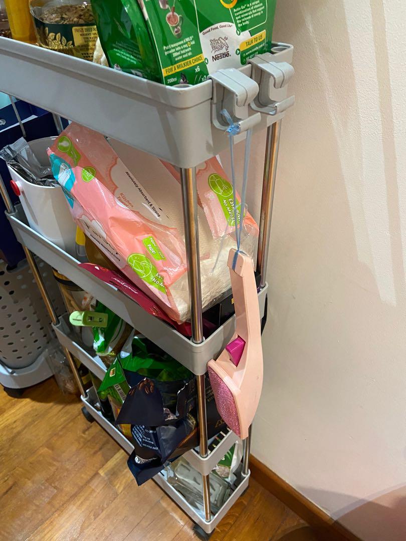 Narrow space saving rack with rollers, Furniture & Home Living ...