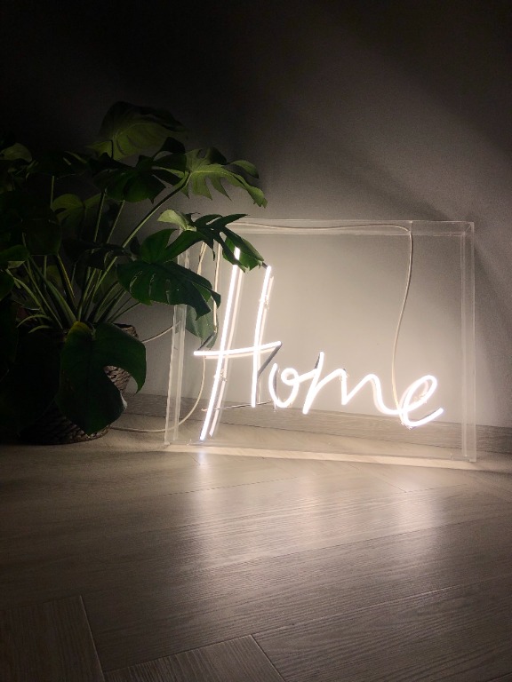 Old School Traditional Glass Tube Neon Signage Sign, Furniture & Home ...