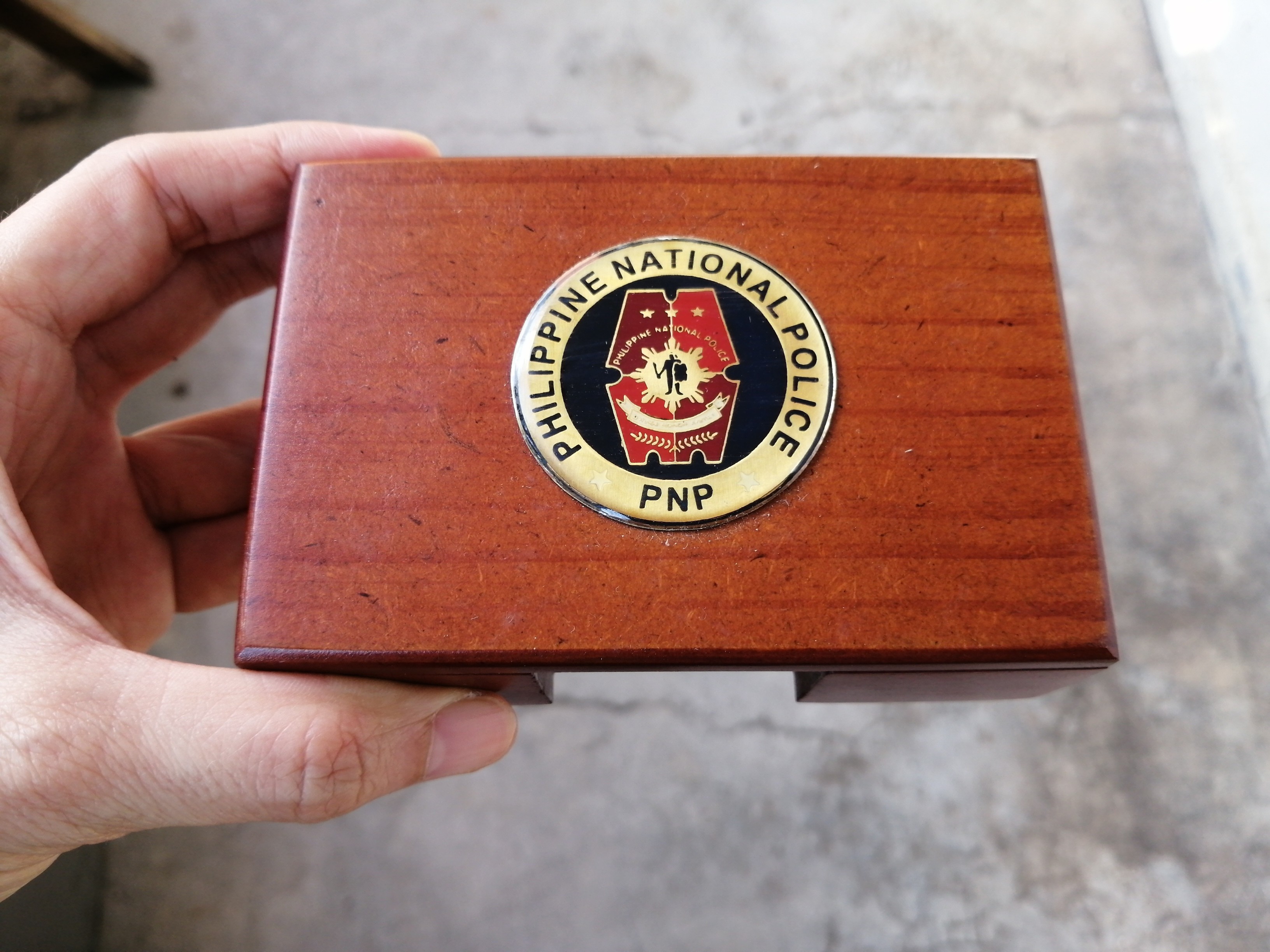 Philippine National Police PNP Wooden Card Case, Hobbies & Toys ...
