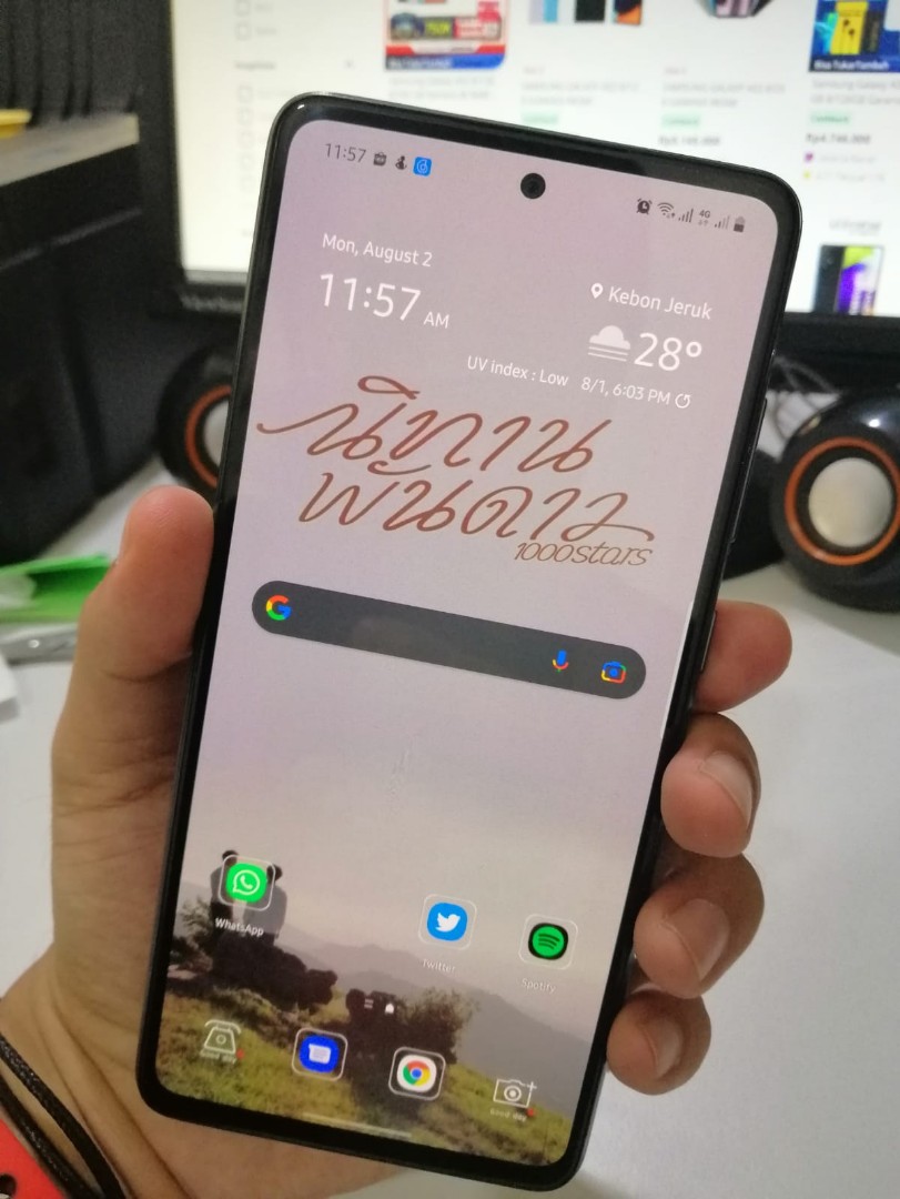 Samsung Galaxy A52 Hitam full set box dan garansi, Telepon Seluler ...