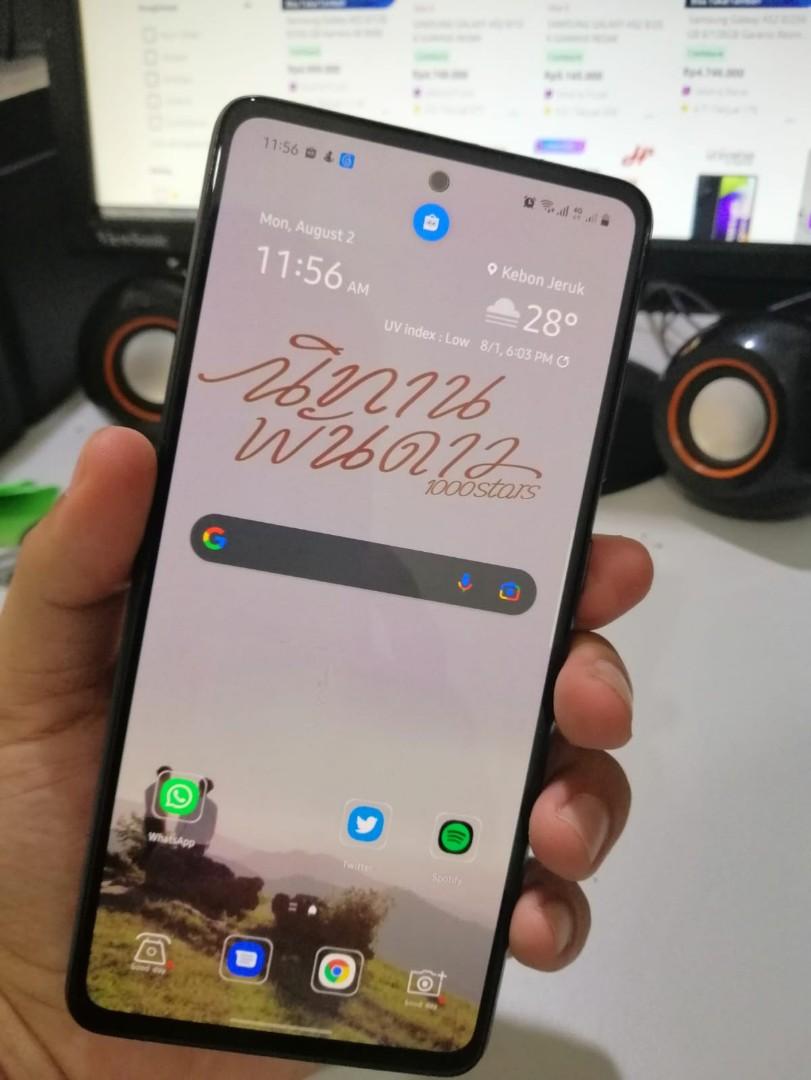 Samsung Galaxy A52 Hitam full set box dan garansi, Telepon Seluler ...