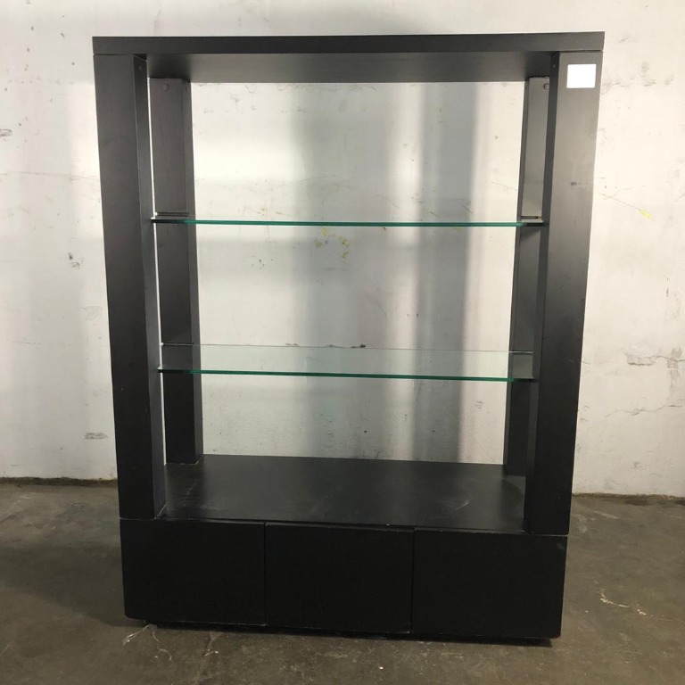 Tall Open Display Cabinet With Layer Glass, Furniture & Home Living ...