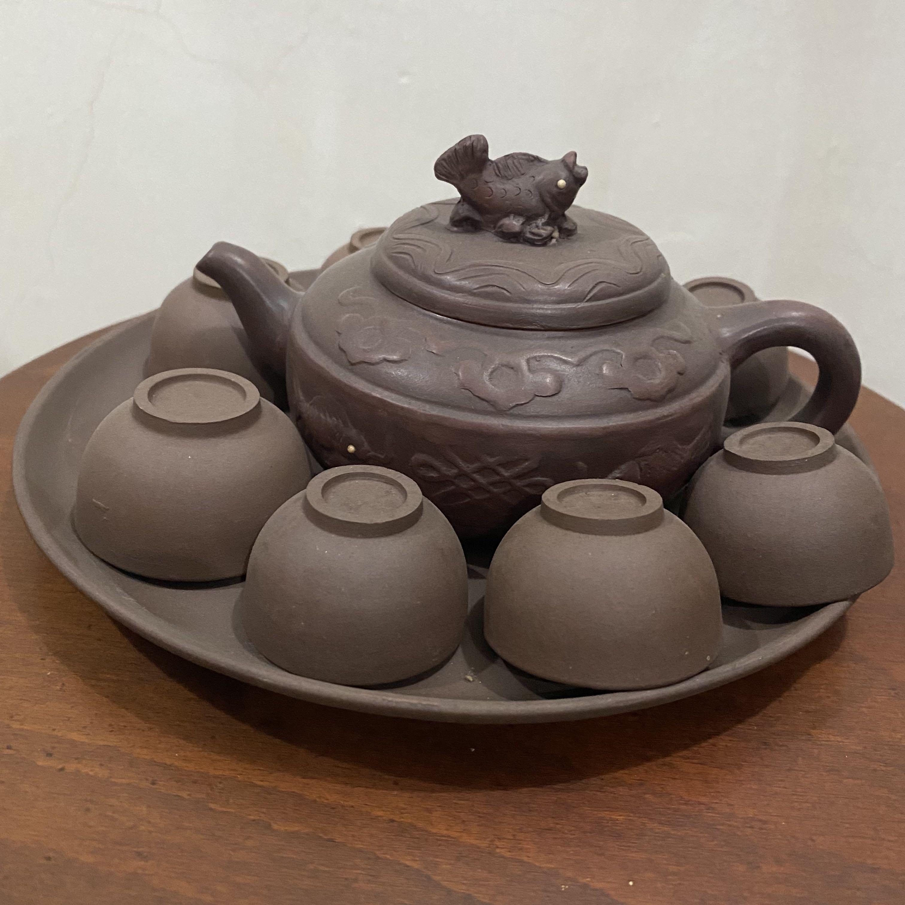 Traditional Koi Fish Chinese Tea Set, Furniture & Home Living ...