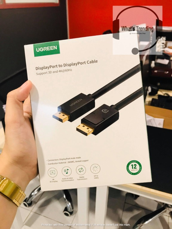 UGREEN 2K 4K Display Port Cable Male to Male 1.5m DP102 10245, Computers & Tech, Parts ...