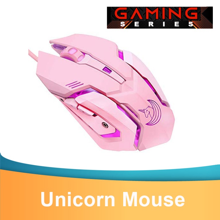 Unicorn Gaming Mouse Silent Click, LED Backlit Optical Ergonomic Gaming ...