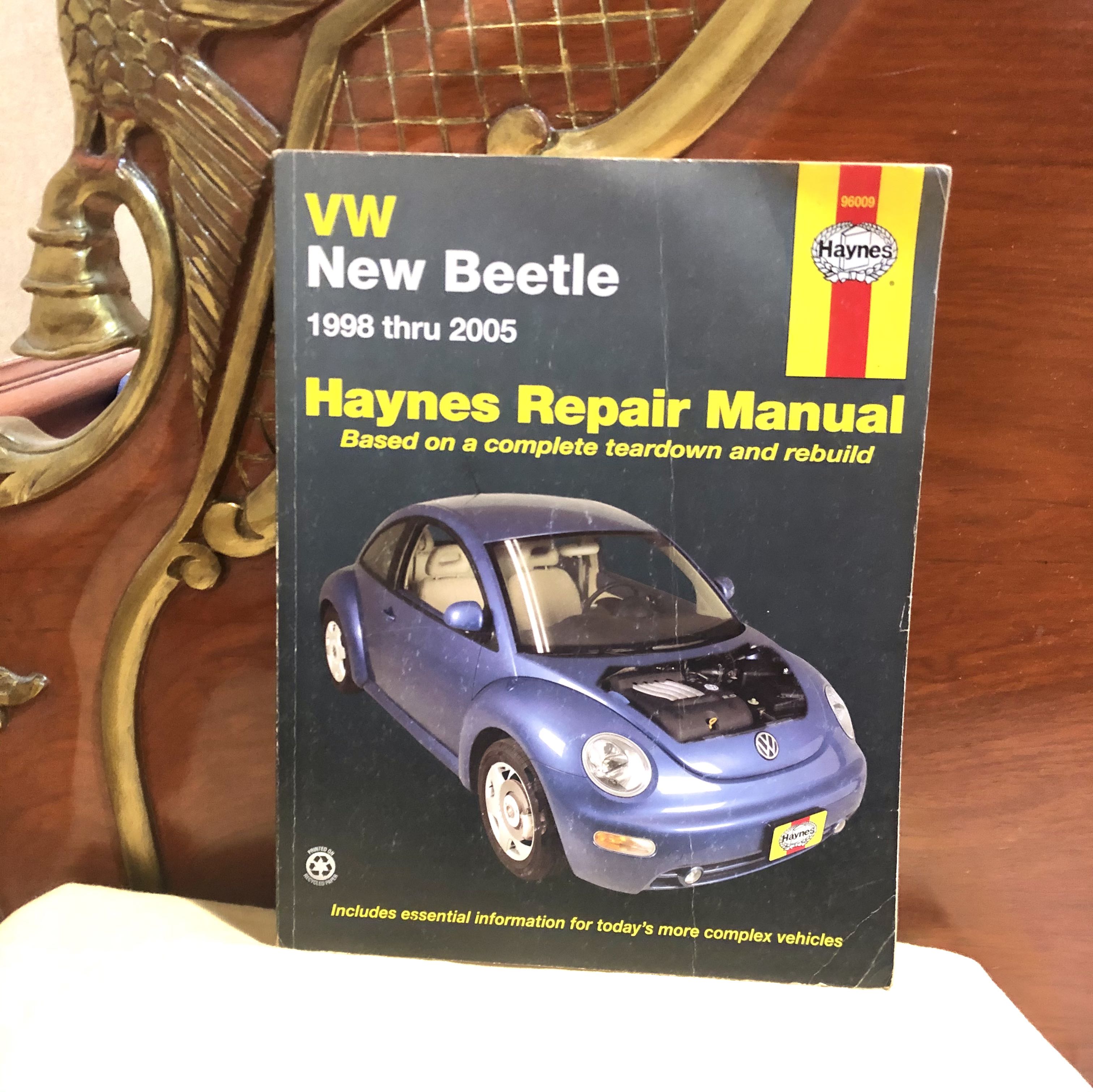 VW VOLKSWAGEN NEW BEETLE REPAIR MANUEL (Beetle Restoration Guide ...