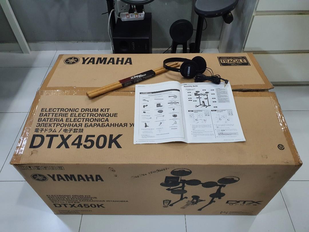 Yamaha Electronic Drum DTX450K with add on extra Cymbal, Hobbies & Toys ...
