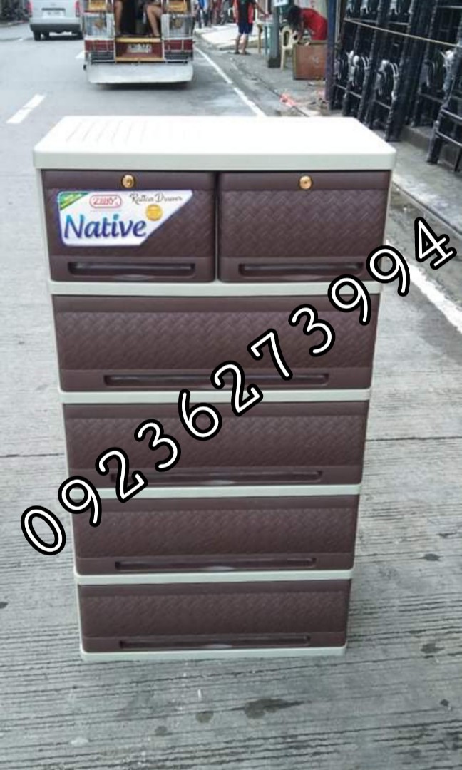 Zooey native rattan drawer 5layer, Furniture & Home Living, Furniture ...