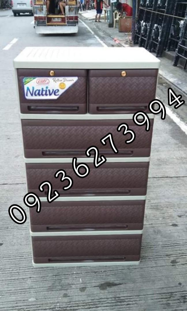 Zooey native rattan drawer 5layer, Furniture & Home Living, Furniture ...
