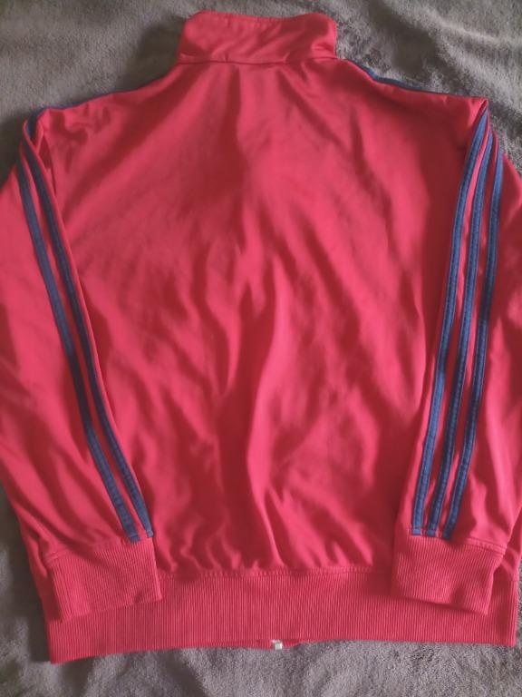 Adidas Red Track Jacket with Black Stripes (MENS), Men's Fashion, Coats ...