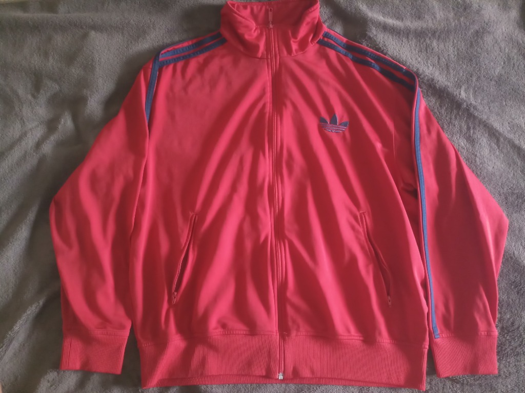 Adidas Red Track Jacket with Black Stripes (MENS), Men's Fashion, Coats ...