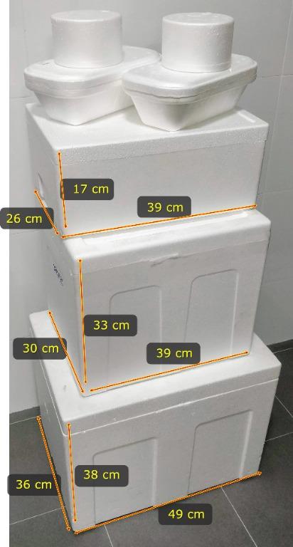 [Take ALL] Assorted Styrofoam Chiller Thermal Boxes, Food & Drinks ...
