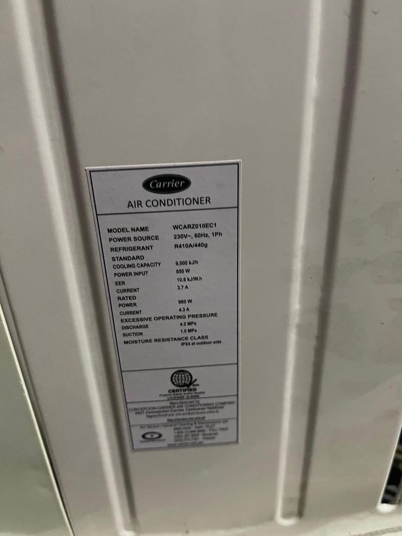 Carrier airconditioner, TV & Home Appliances, Air Conditioning and ...