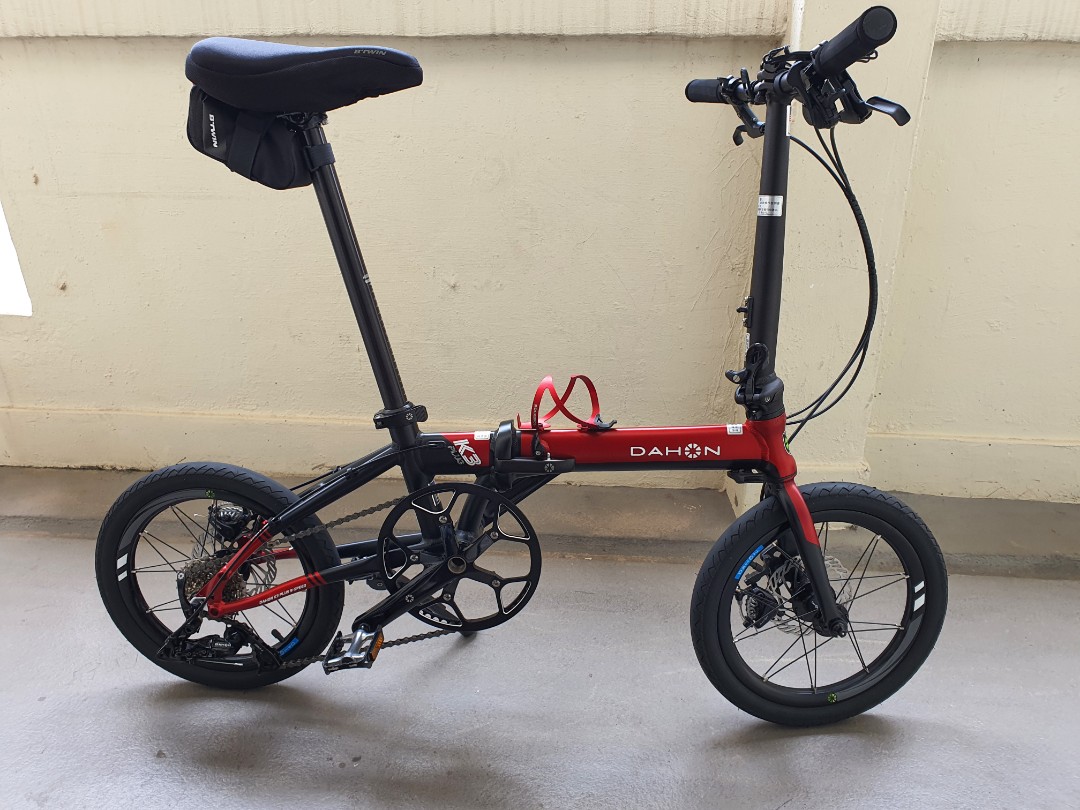Dahon K3 Plus Disc Brakes 16 inch 9 Speed Matte Red Black Folding ...