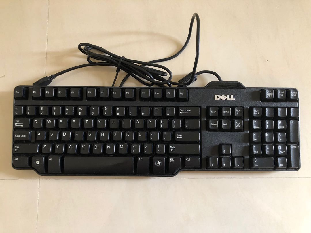 DELL full size Keyboard with USB wire, Computers & Tech, Parts ...