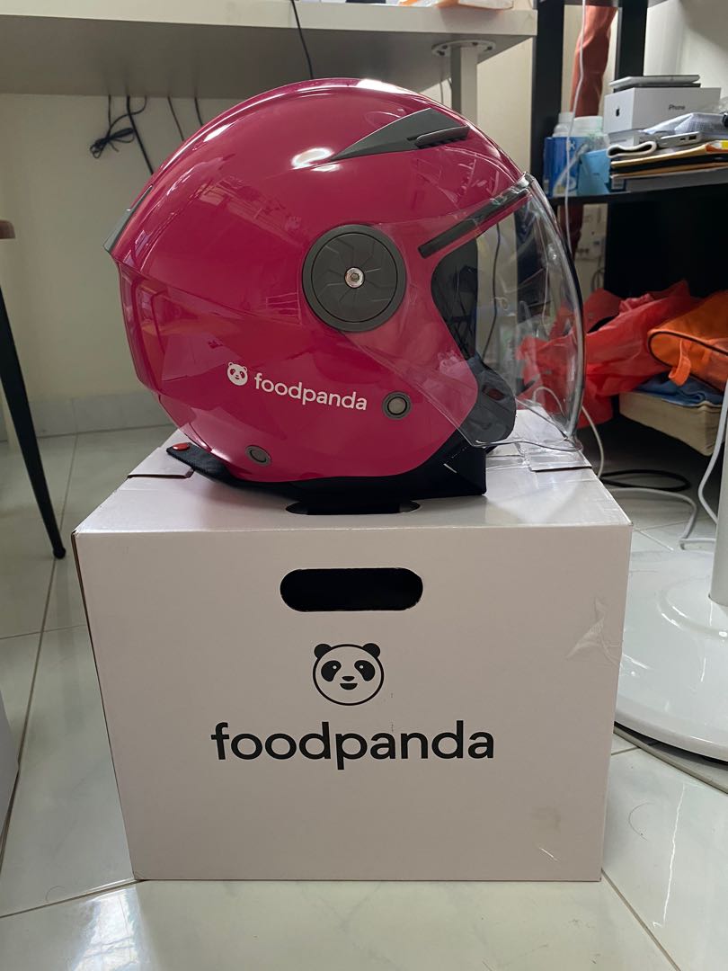 Foodpanda Helmet, Motorcycles, Motorcycle Apparel on Carousell