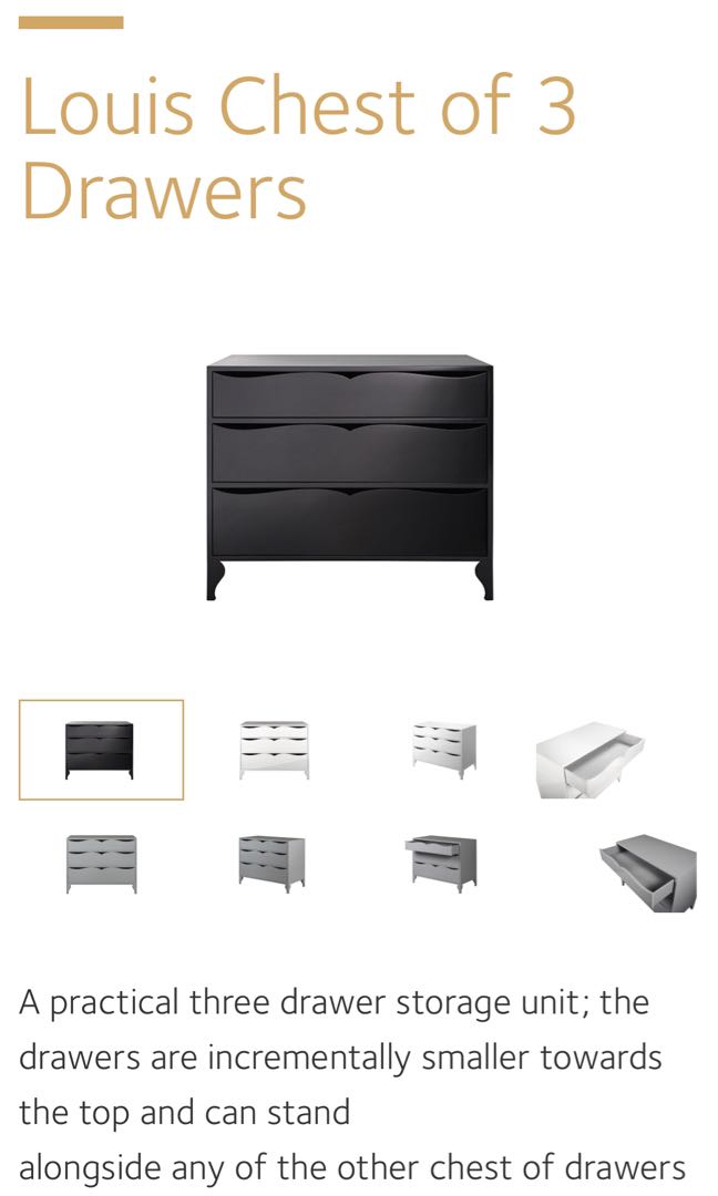 John Reeves Design - Chest-of-3-draws, Furniture & Home Living ...