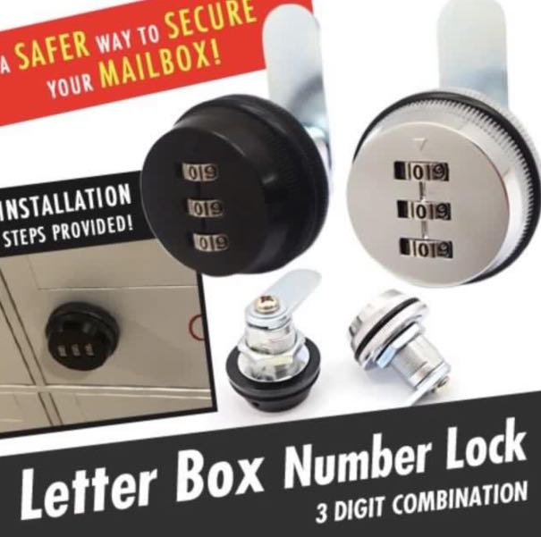 Keyless Letter Box Lock, Furniture & Home Living, Security & Locks ...