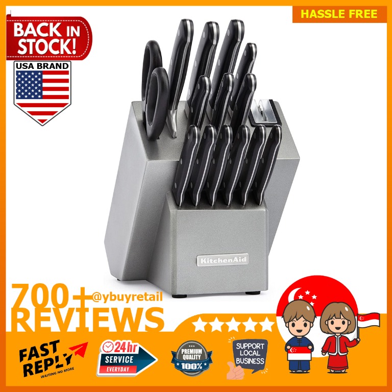 KitchenAid 16 Piece Classic Forged Series Triple Rivet Cutlery Set ...
