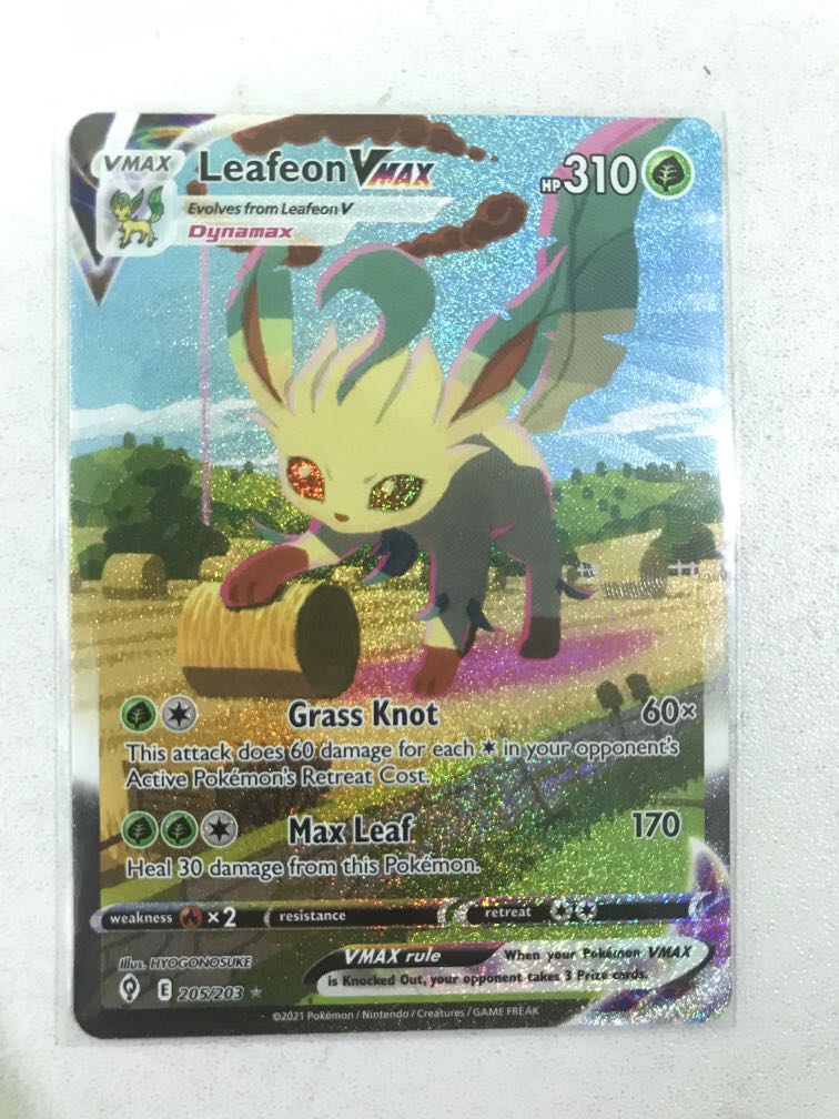 Leafeon VMAX Alternate Art EVOLVING SKIES, Hobbies & Toys, Toys & Games ...