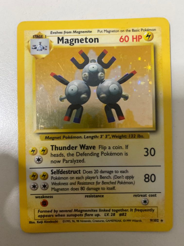 Magneton base set vintage holo pokemon card tcg, Hobbies & Toys, Toys ...