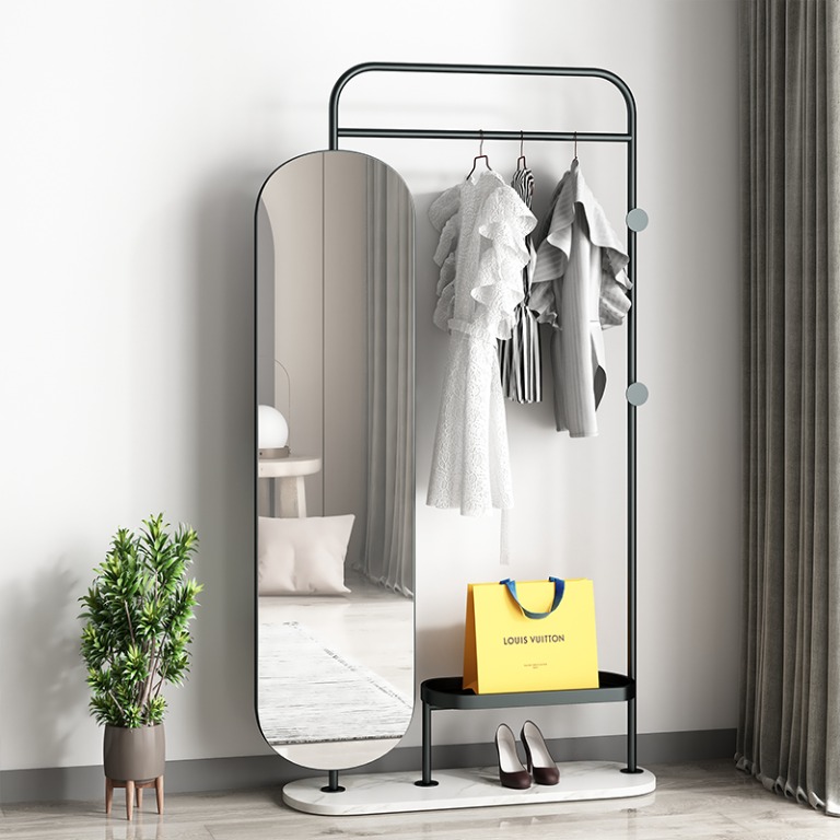 Nordic Standing Mirror & Clothes Rack, Furniture & Home Living ...