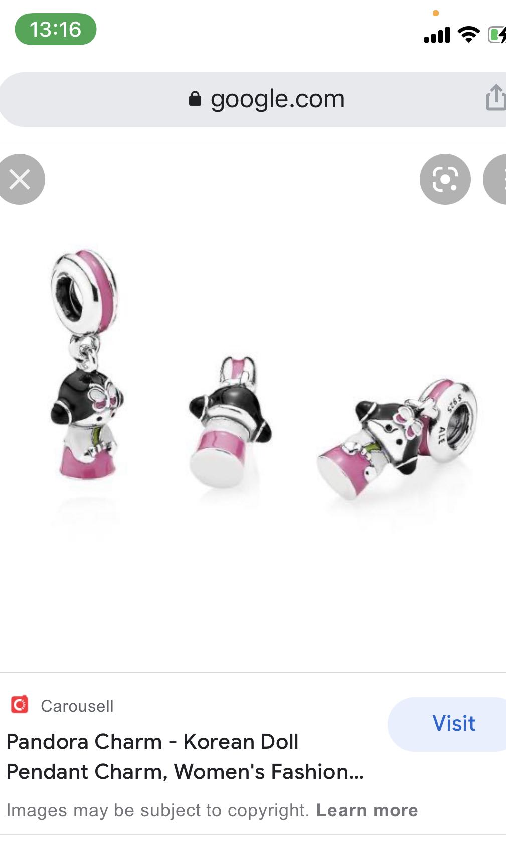 pandora korean doll charm, Women's Fashion, Jewelry & Organisers ...