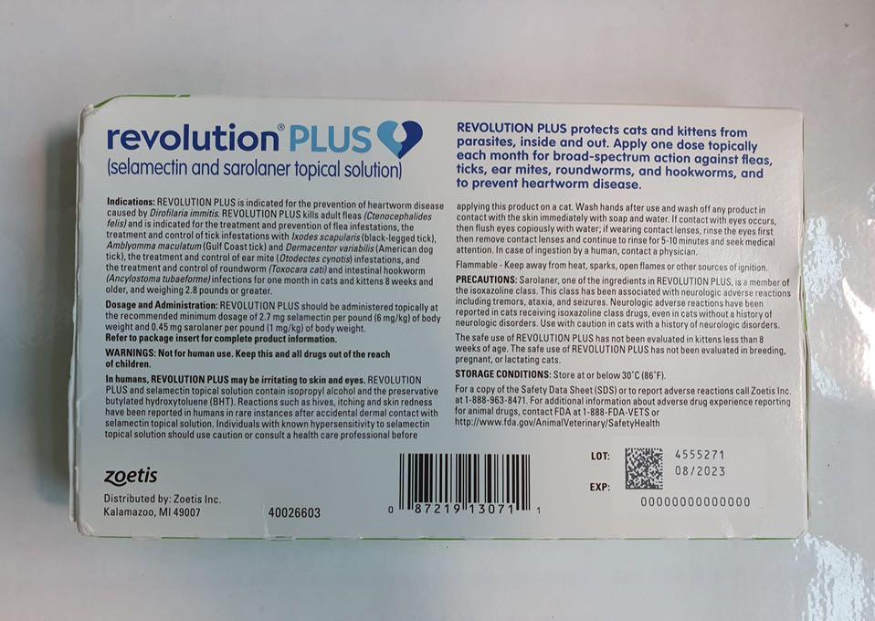 Revolution Plus Cats (11 - 22lbs) 3 tubes, Pet Supplies, Health ...