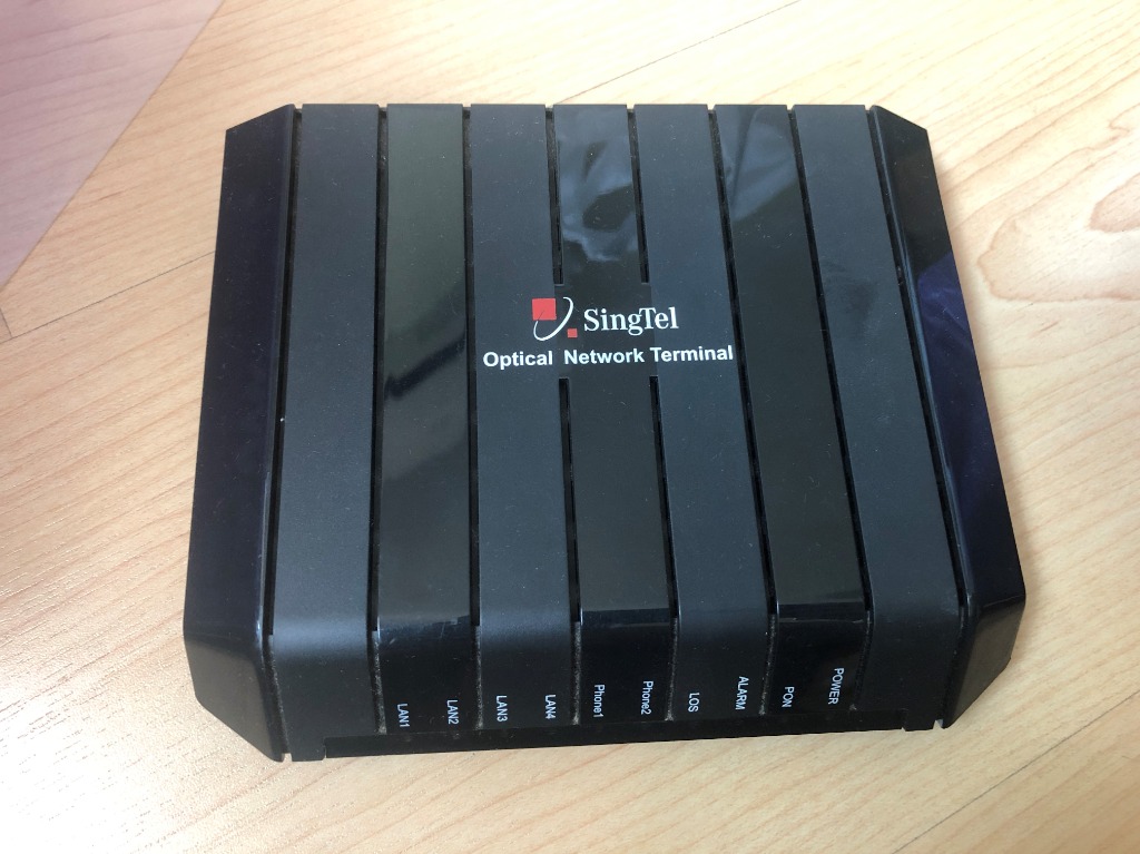 Singtel Optical Network Terminal (ONT) device, Computers & Tech, Parts ...