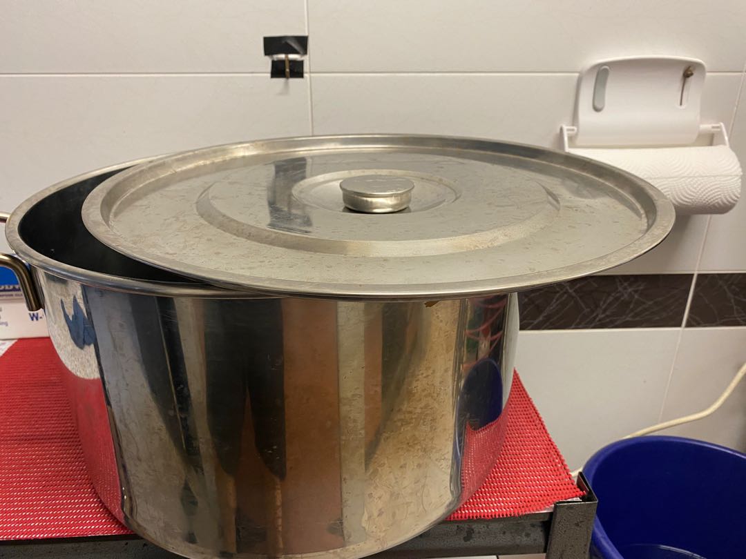 Stainless Steel Low Stock Pot, Furniture & Home Living, Kitchenware ...