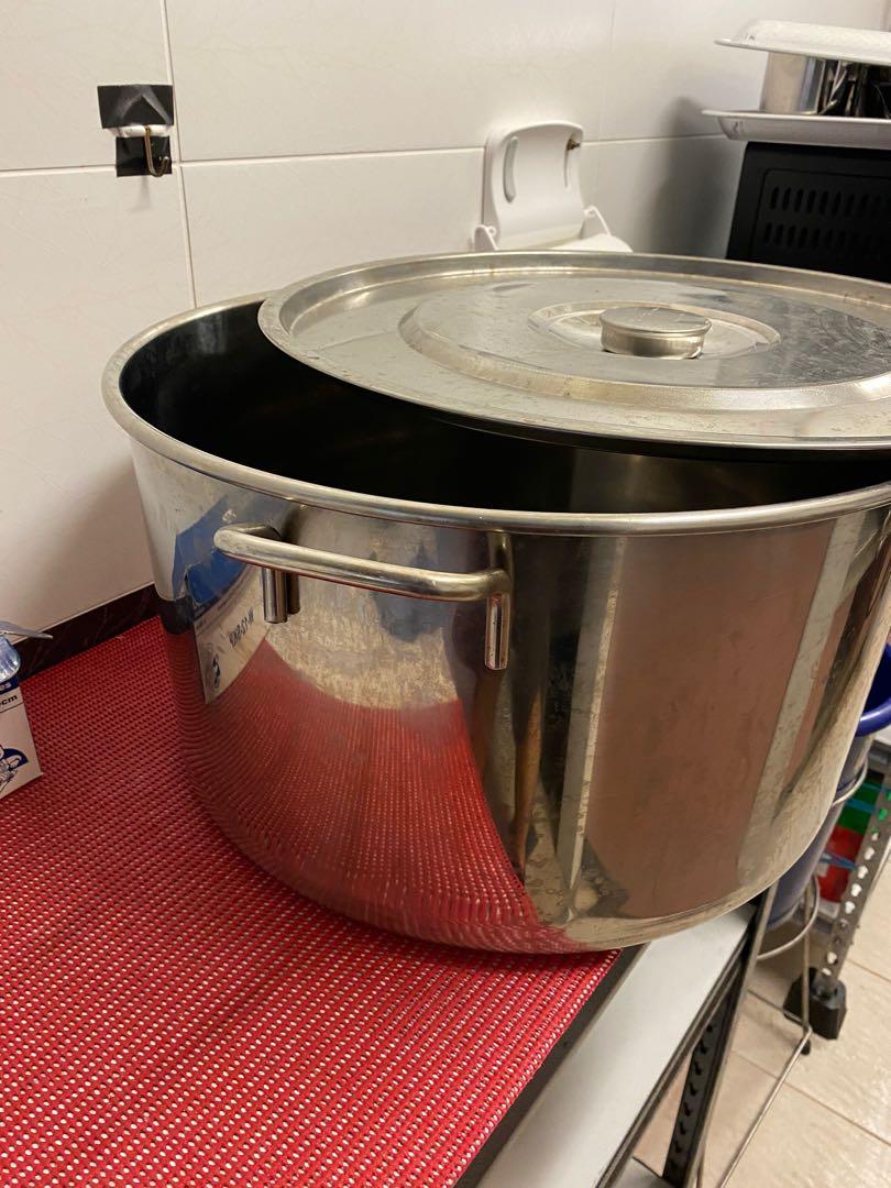 Stainless Steel Low Stock Pot, Furniture & Home Living, Kitchenware ...