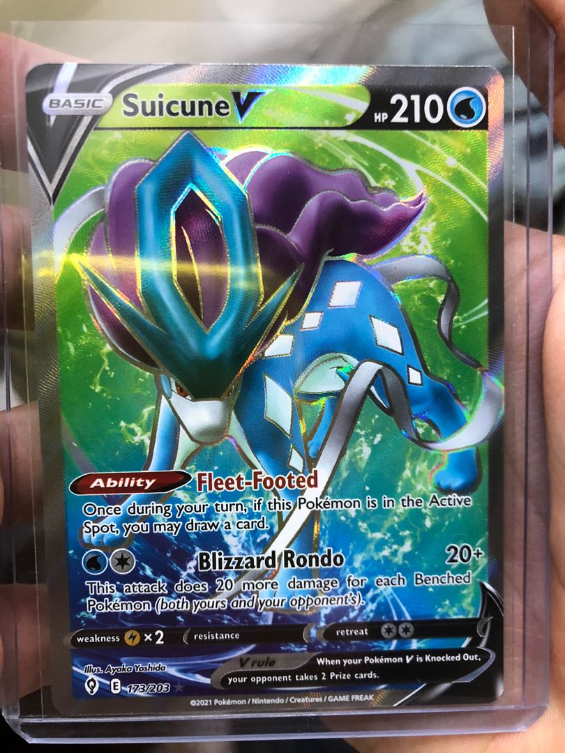 Suicune V Pokemon Evolving Skies, Hobbies & Toys, Toys & Games on Carousell