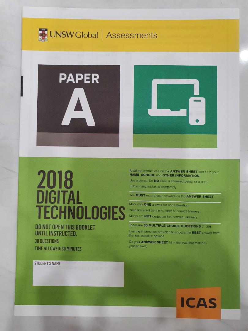 UNSW ICAS Past Papers, Hobbies & Toys, Books & Magazines, Assessment ...