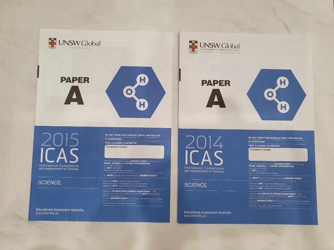 UNSW ICAS Past Papers, Hobbies & Toys, Books & Magazines, Assessment ...
